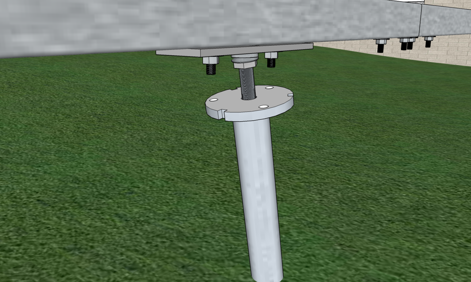 Wood basic 3D® connector for foundation screws