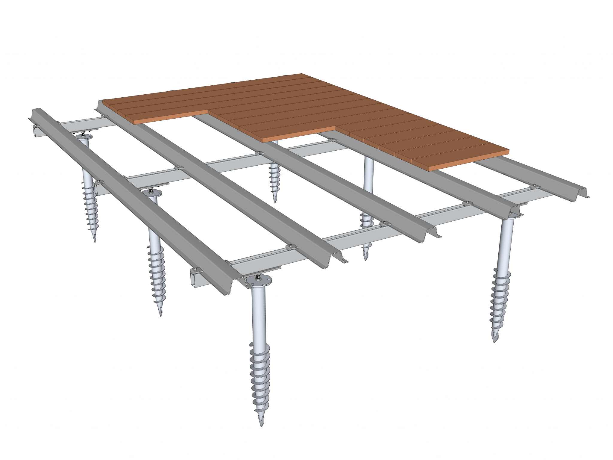 Application sur vis de fondation Weasyfix - Terrasse en bois