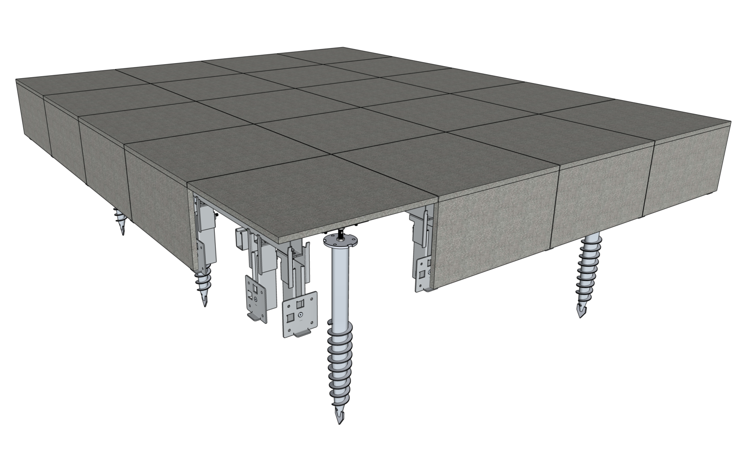 Mise en œuvre de dalles minérales sur structure en métal